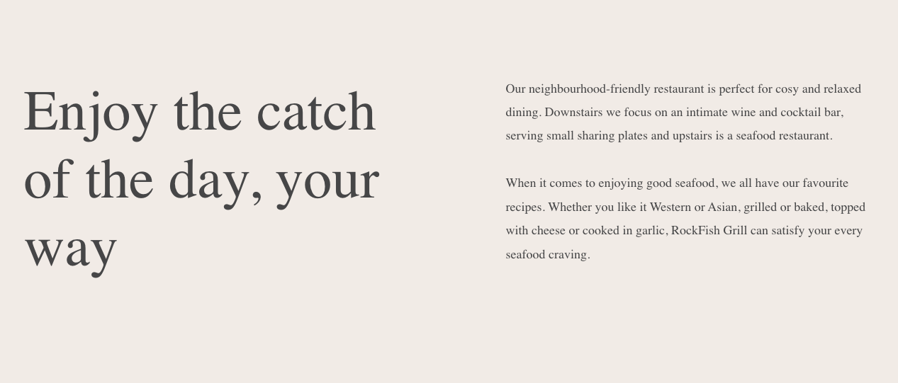 RockFish - Restaurant Web Design Case Study | Pathmaker